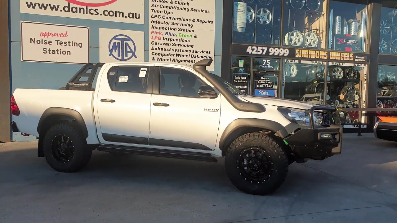 Toyota Hilux fitted with 17inch Tuff T14 rims walk around - YouTube