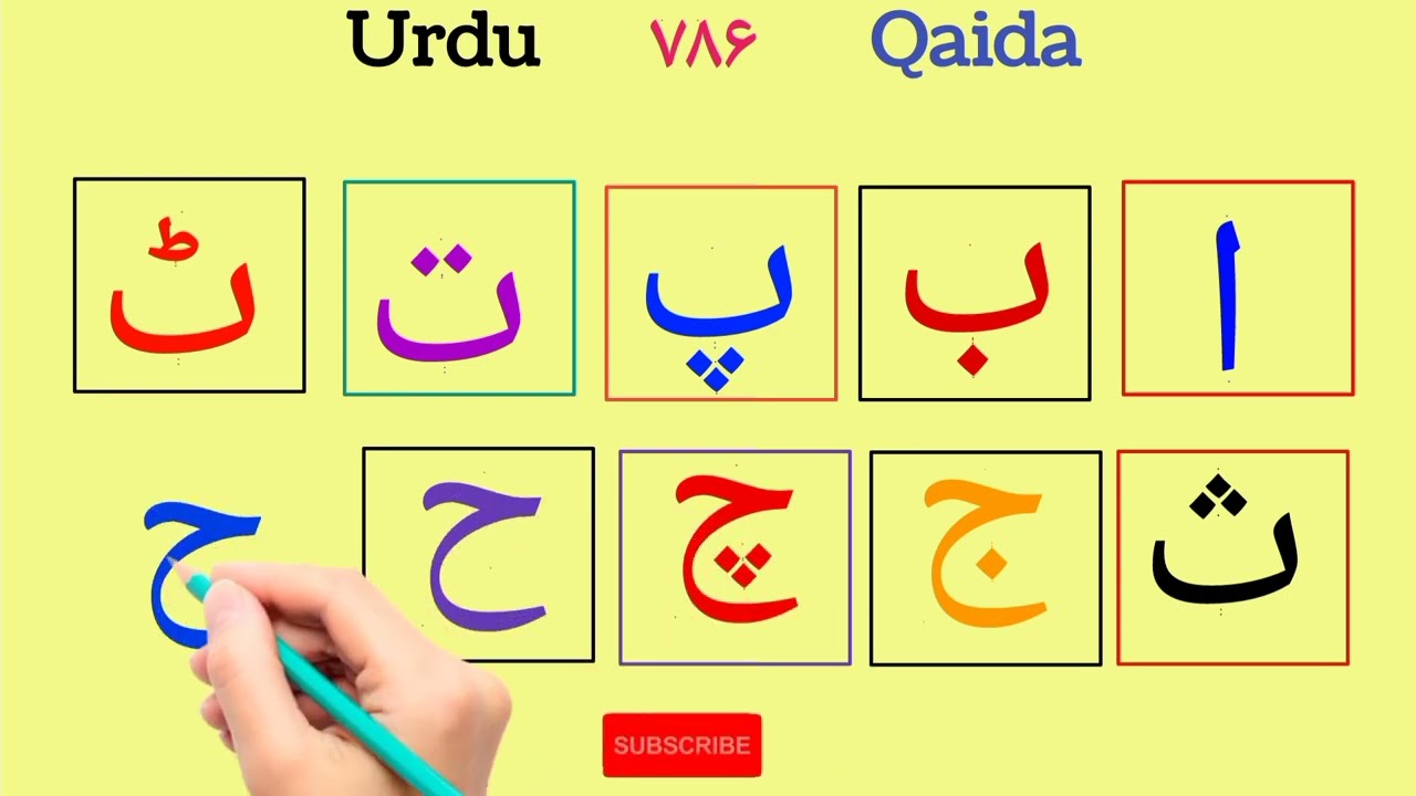 Alif be te se | alif baa taa saa | Urdu alphabet for kids | alif bay ...