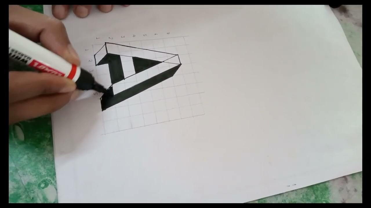 how to write 3d A - YouTube