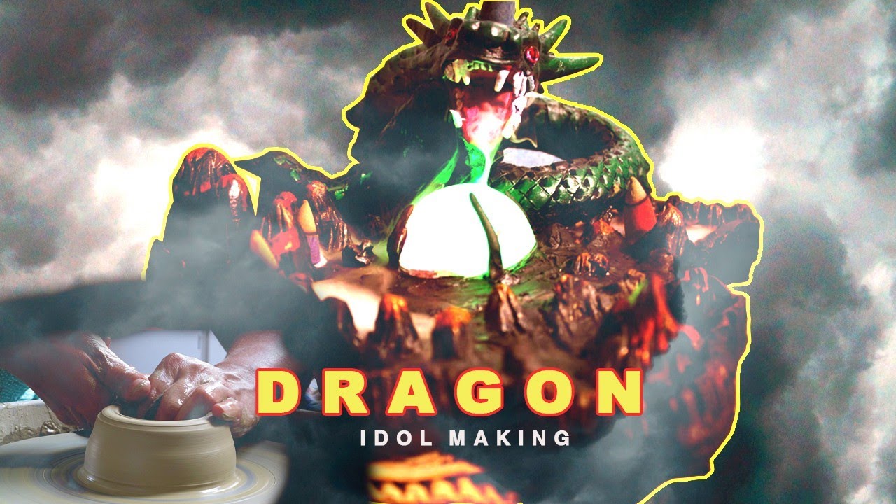 Dragon idol making with back flow doop || Dragon idol making || Unique ...