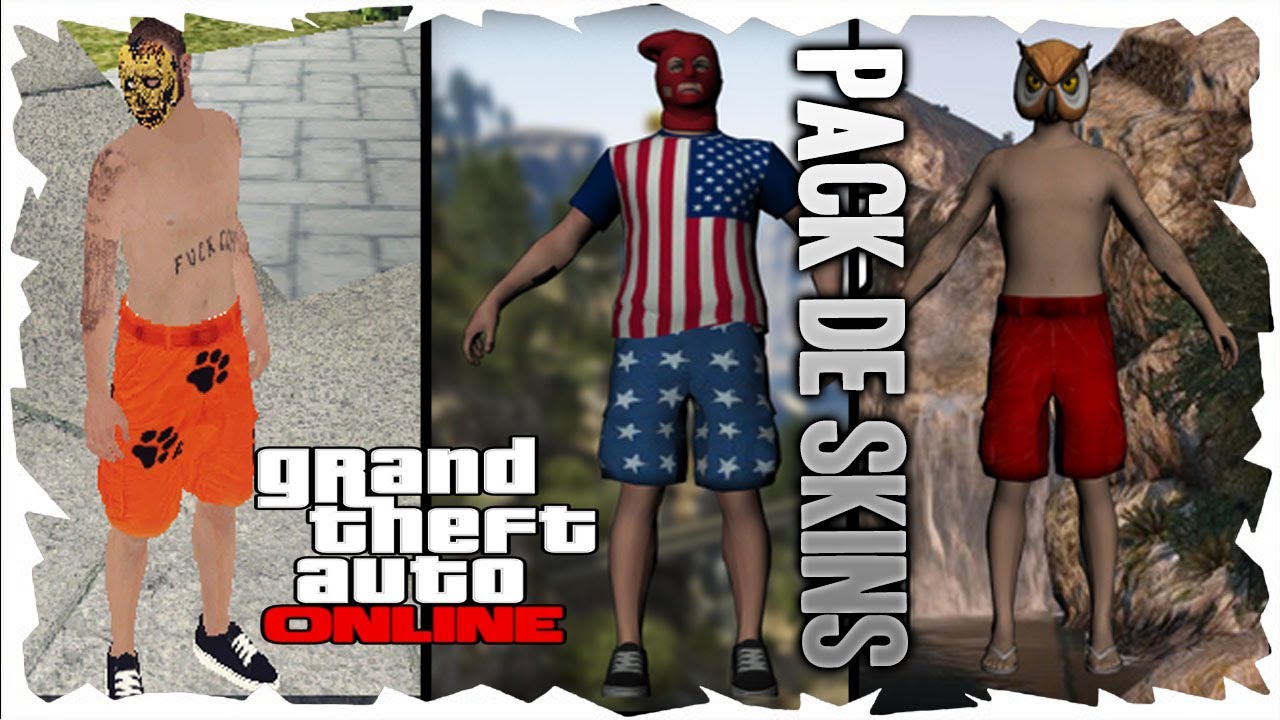 PACK DE SKINS DE GTA V ONLINE PARA GTA SA #1 - YouTube
