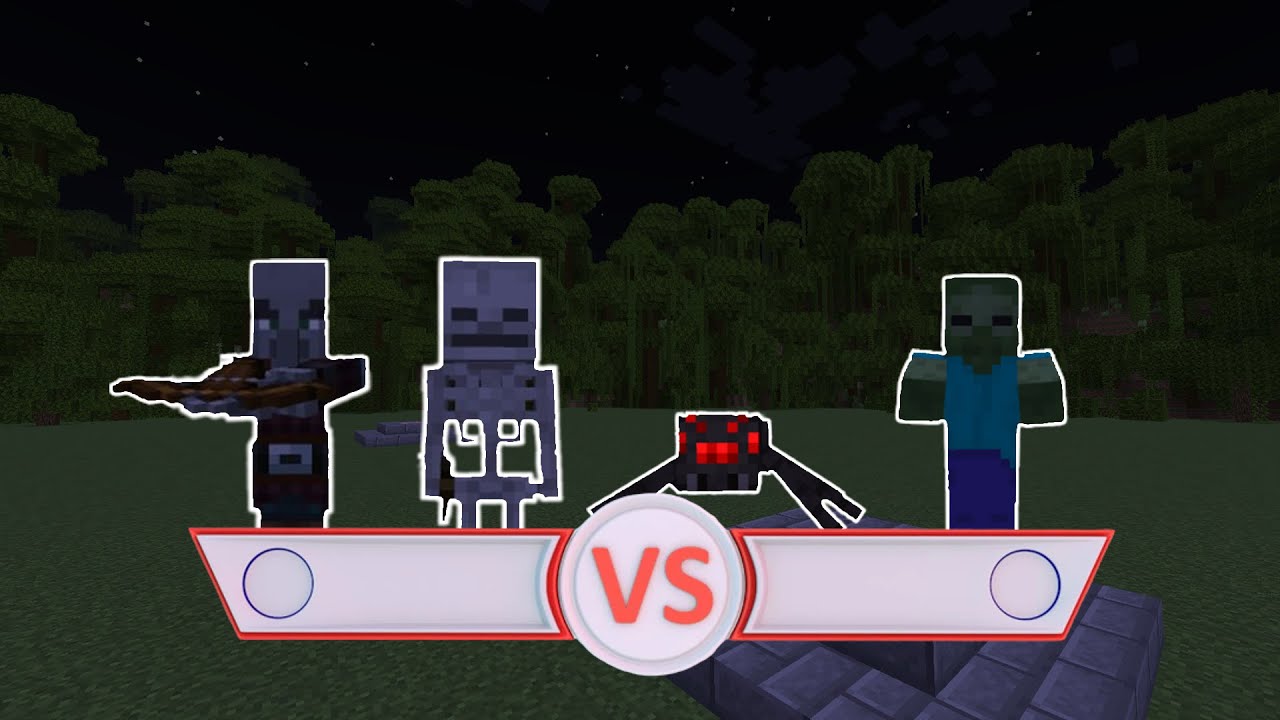 Minecraft Fight Club | Zombie, Skeleton, Pillager, Spider #minecraft # ...