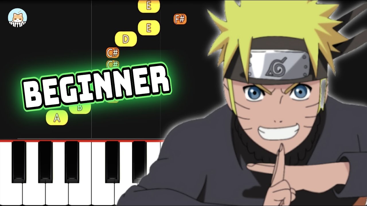 Naruto Shippuden OP 3 - "Blue Bird" - BEGINNER Piano Tutorial & Sheet ...