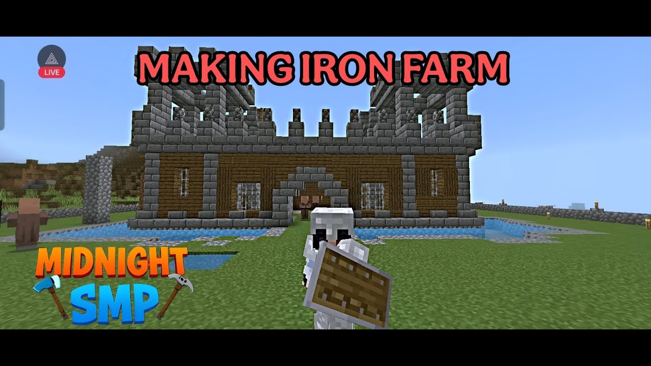 🌟 Making IRON FARM IN OUR SMP:-(MIDNIGHT SMP) – LIVE NOW! 🔥#7 # ...