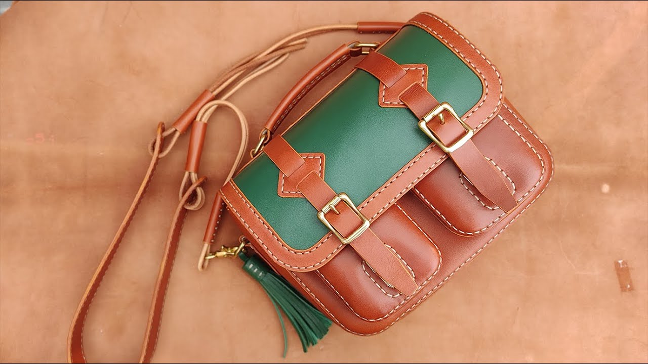 How to make a leather SATCHEL BAG | Tutorial for beginners - YouTube