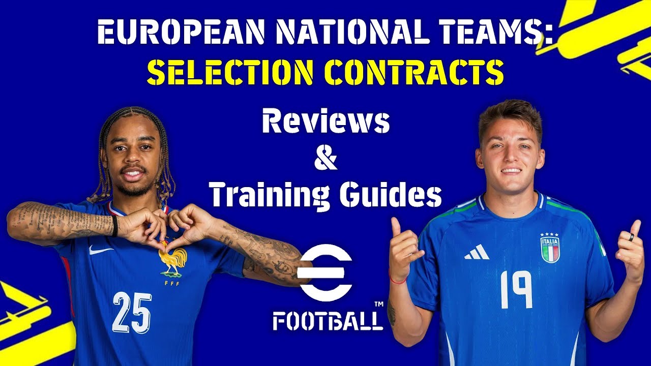 eFootball Pack Review & Training Guides: Free European National Teams Selection Contract Cards ...