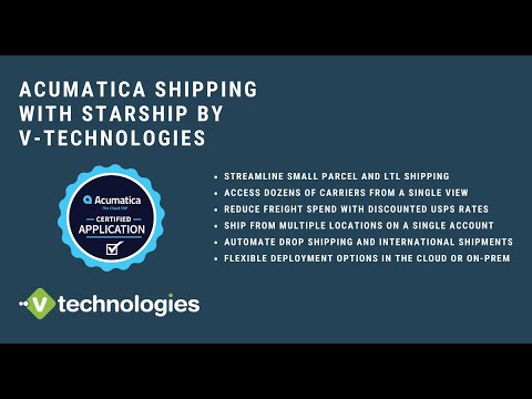 V-Technologies, StarShip Application, Leading Acumatica Shipping ...