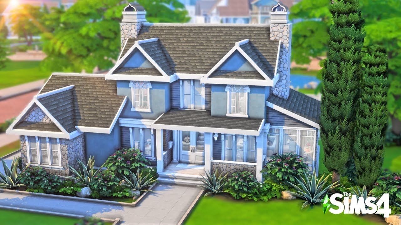 Traditional Blue 🔵 || The Sims 4: Speed Build - YouTube