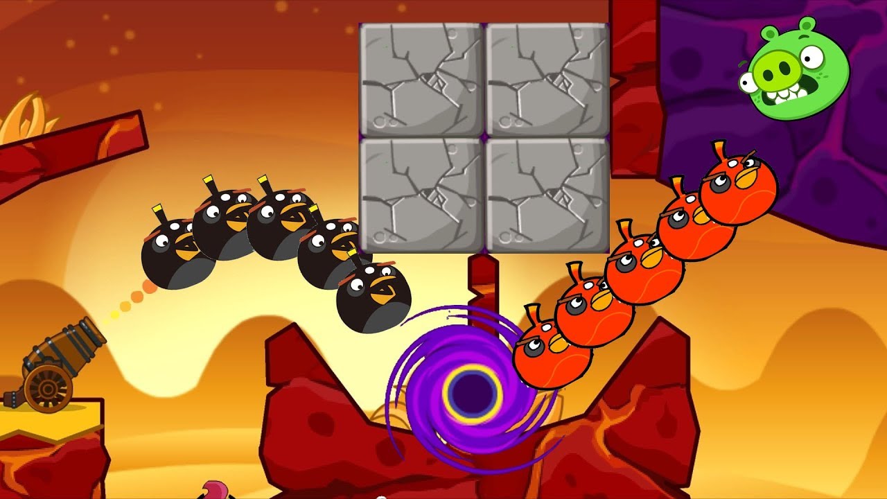 Angry Birds Collection Birds 3 - SHOOTING MAXIMUM BOMBER TO HIT BAD PIG ...