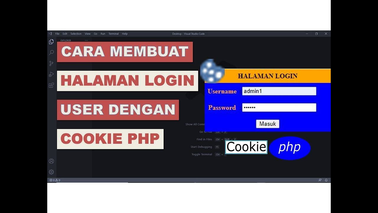 Cara Membuat Halaman Login User Dengan Menggunakan Cookie PHP - YouTube