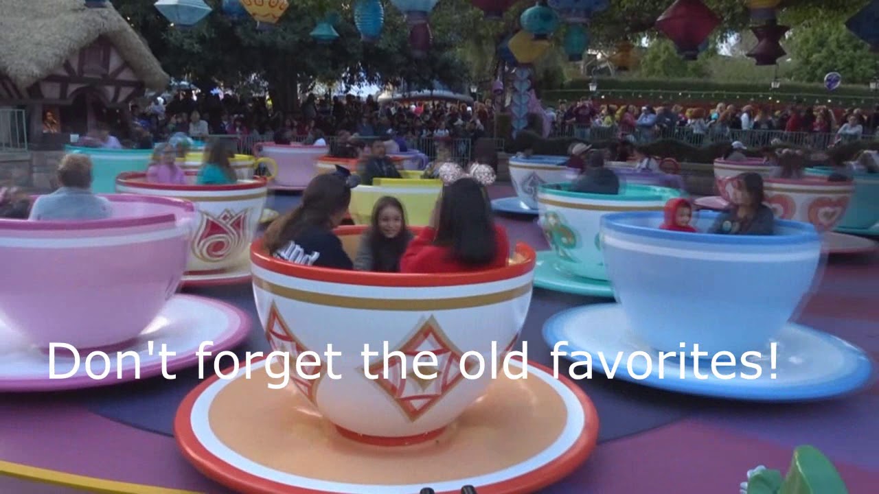 Spinning cups at Disneyland - YouTube