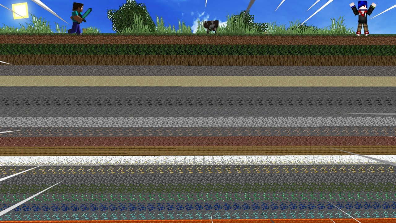ถ้า!? โลกมายคราฟทั้งหมดกลายเป็นชั้นๆ!? แปลกมากๆ - Minecraft Layers ...