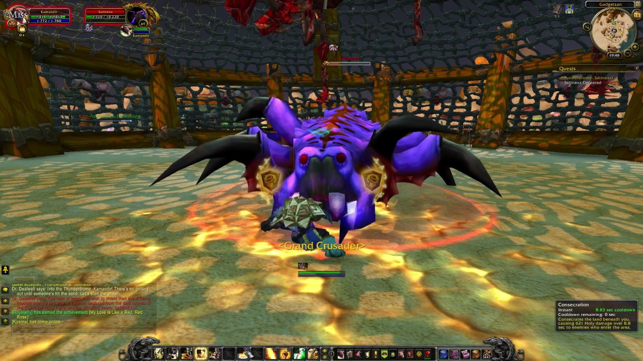 WoW quest #3011 Thunderdrome: Sarinexx! - YouTube