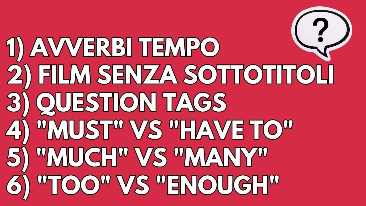 English Questions & Answers: 6 domande e risposte - YouTube