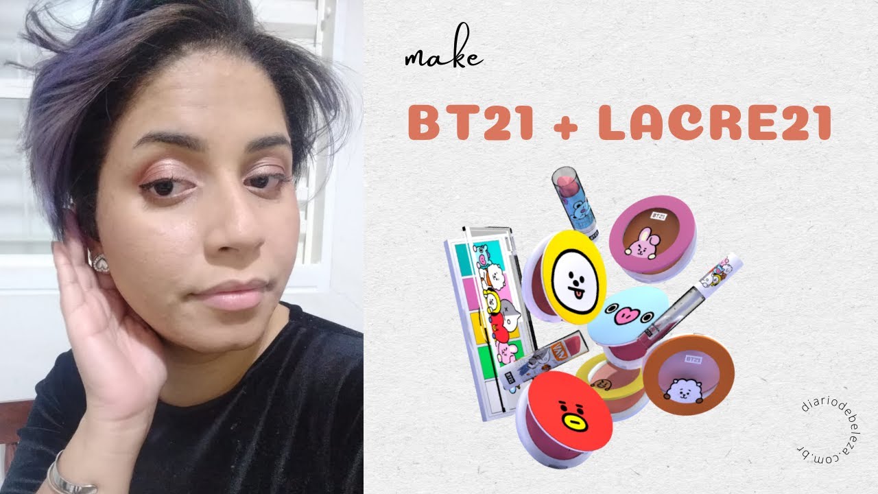 BT21 + Lacre21 - Testei a Make do BTS - YouTube