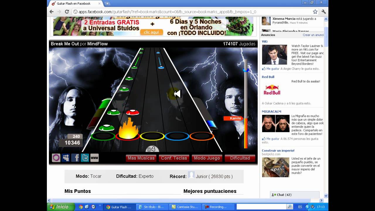 BREAK ME OUT POR MINDFLOW GUITAR FLASH FACEBOOK - YouTube