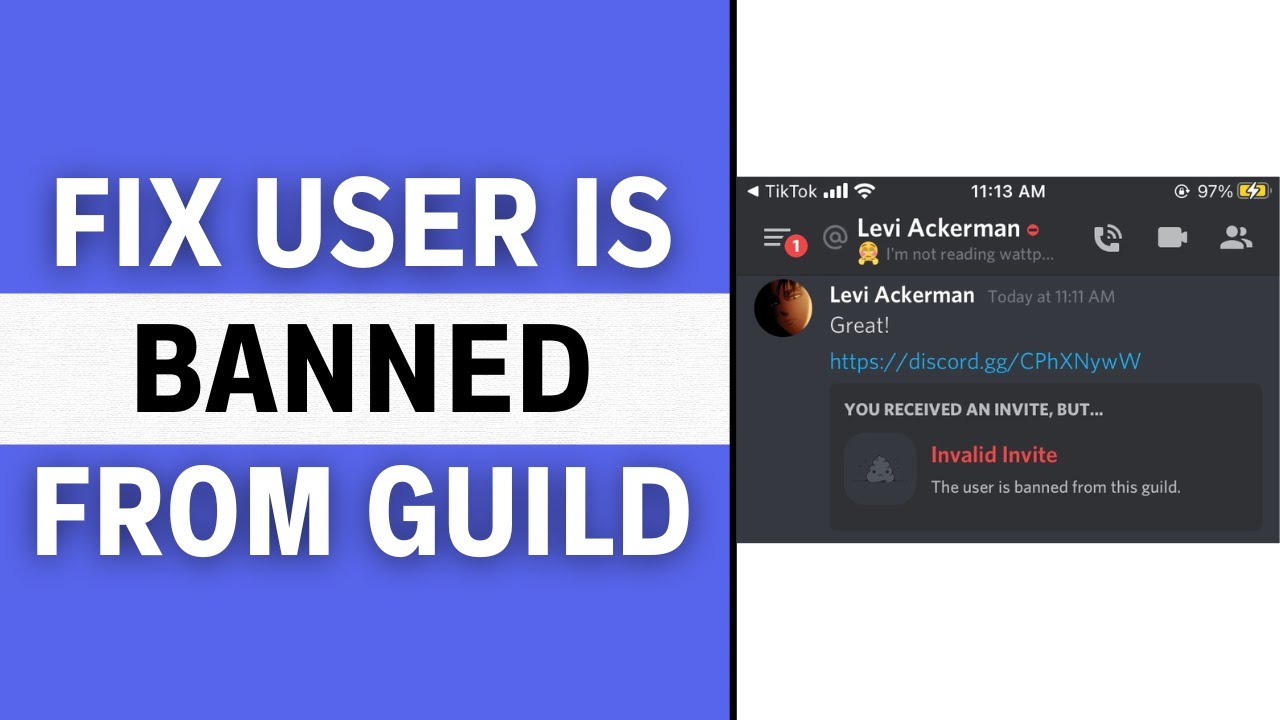 How To Fix User Is Banned From Guild (EASY!) - YouTube