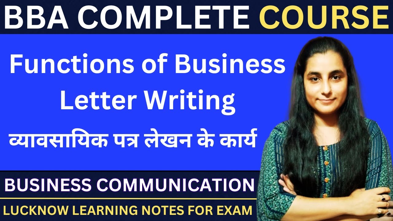 Functions of Business Letter Writing || Functions of Business Letter ...