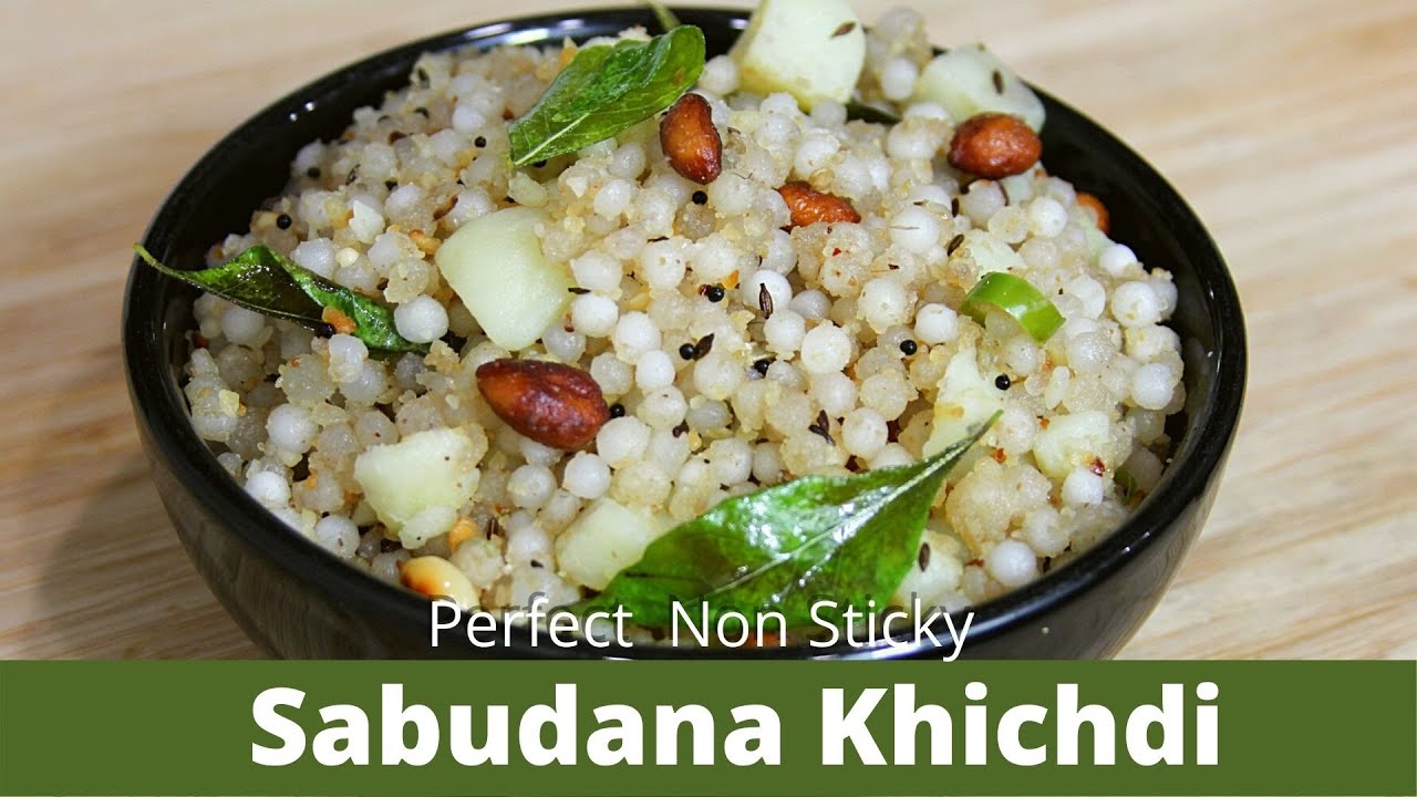How to make non-sticky Sabudana Khichdi | Vrat - Upvas Special Sago ...