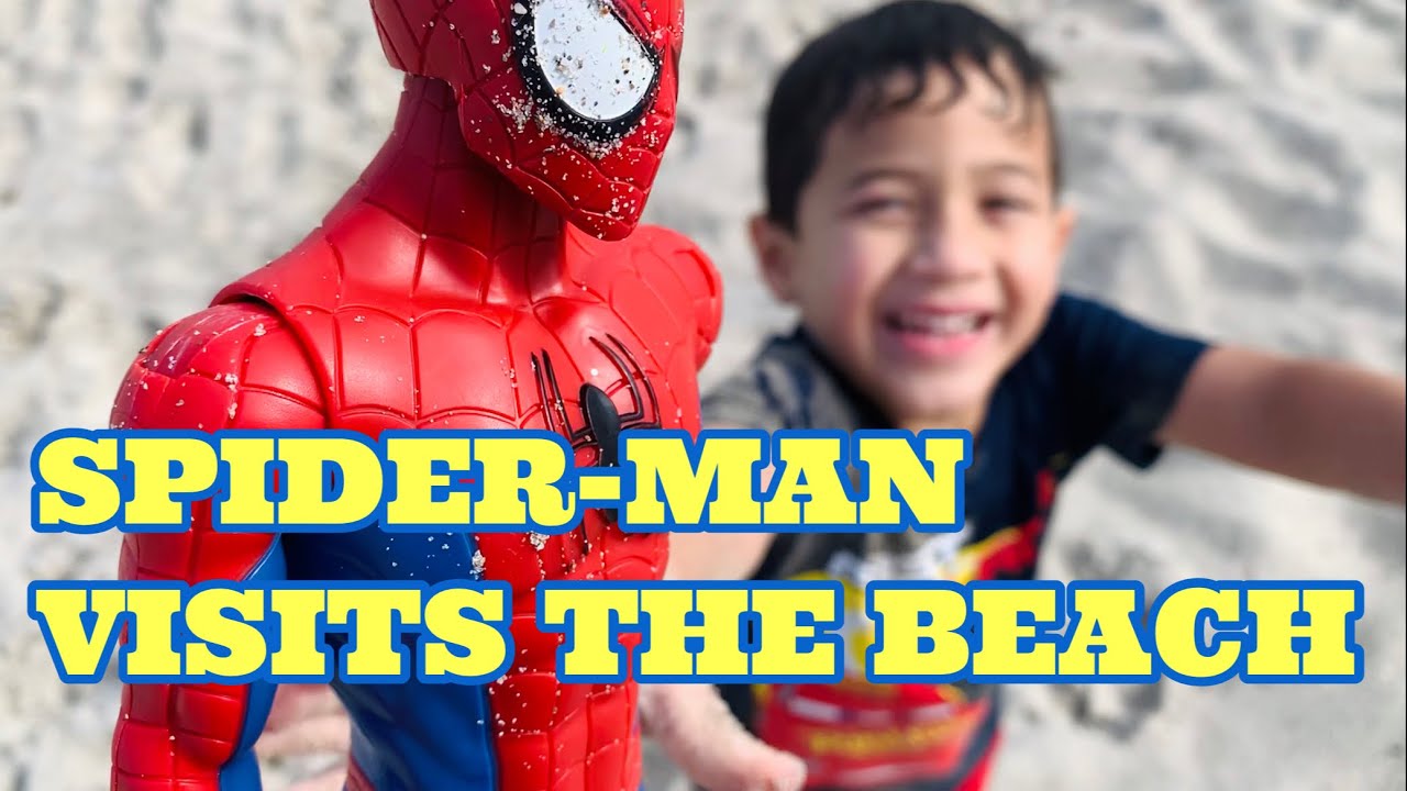WE TOOK SPIDER-MAN TO THE BEACH - YouTube