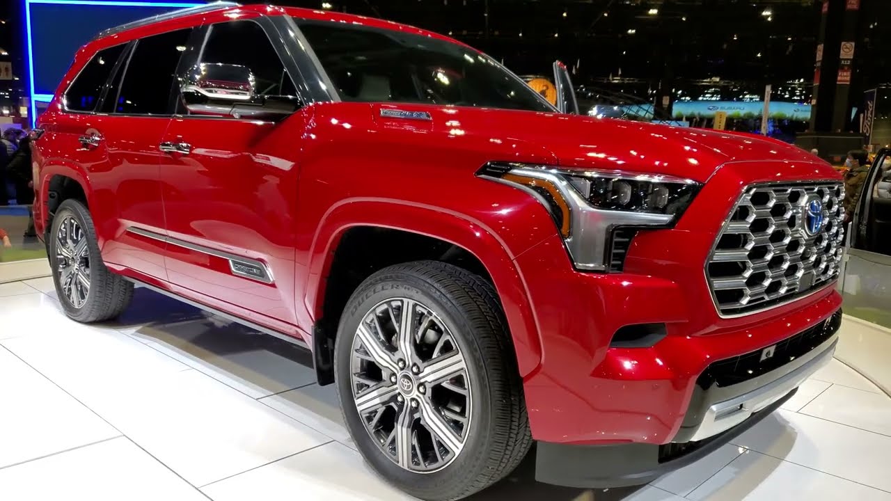 2023 TOYOTA SEQUOIA CAPSTONE RED METALLIC SPIN AROUND 2022 CHICAGO AUTO ...