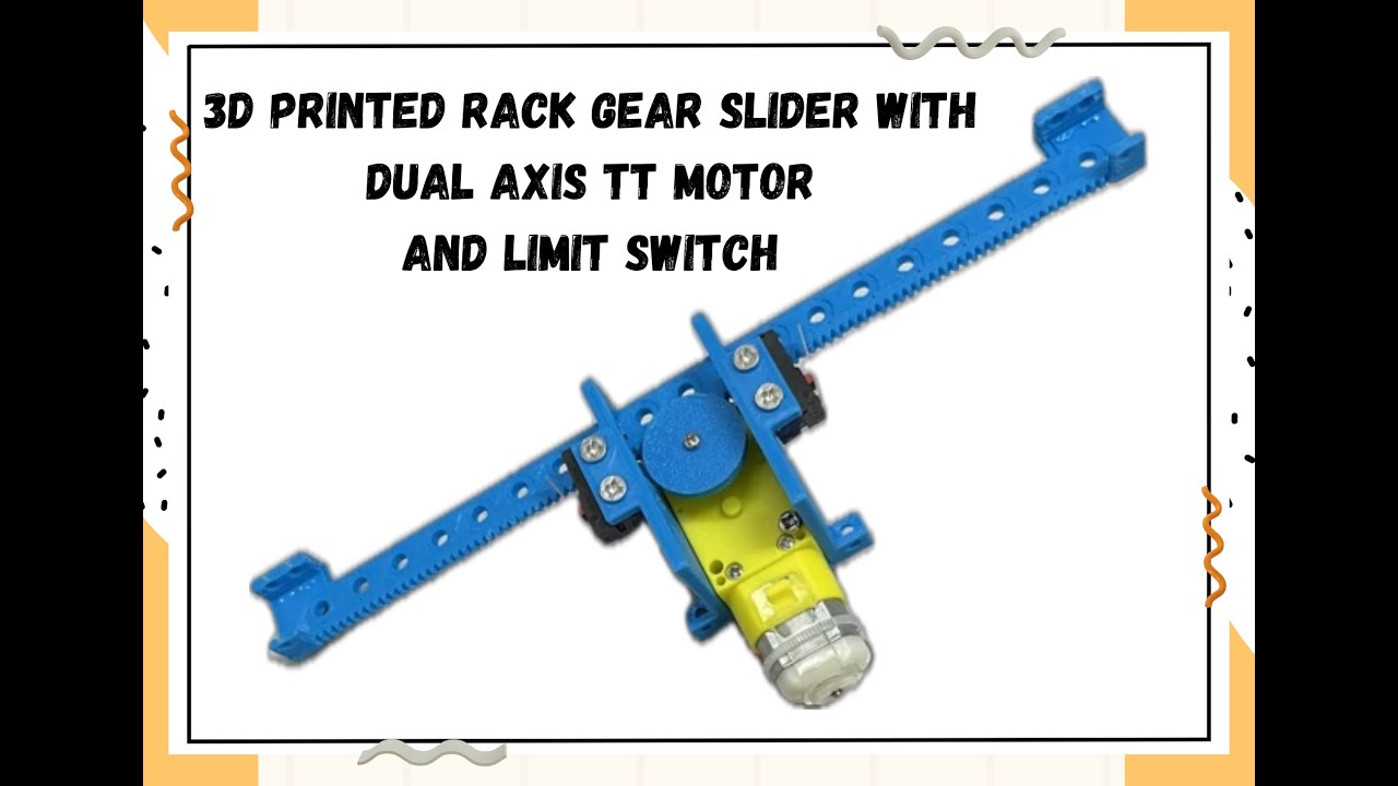 3D PRINTED RACK GEAR SLIDER WITH DUAL AXIS TT MOTOR AND LIMIT SWITCH ...