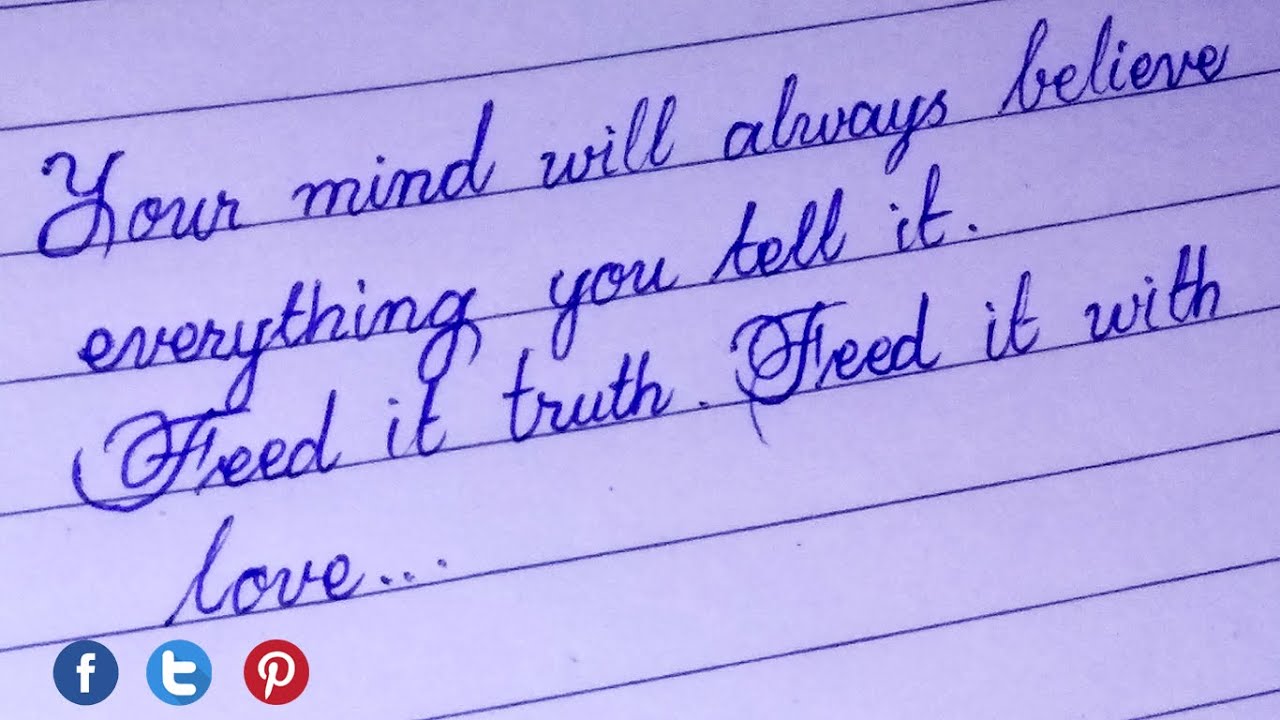 How to write good handwriting in ballpoint pen - YouTube