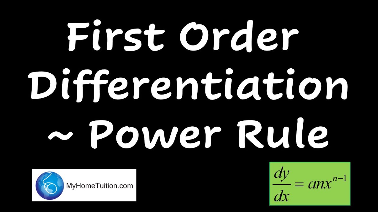 First Order Differentiation - Power Rule | Additional Mathematics - YouTube