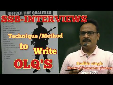 Technique/Method to Write OLQ'S in SSB-INTERVIEWS - YouTube