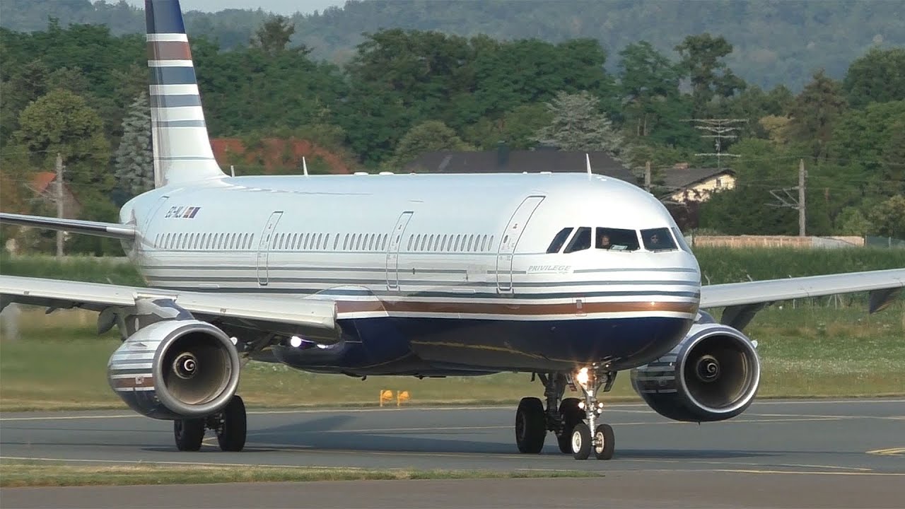 Privilege Style Airbus A321 takeoff at Graz Airport | EC-NLJ - YouTube