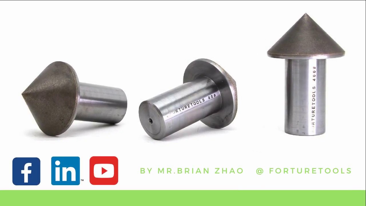 Sintered metal bond cone shape mounted grinding head - YouTube