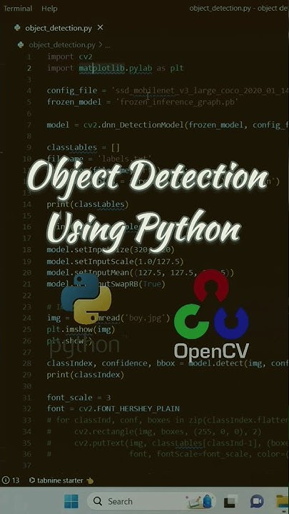 Object Detection Using Python And Opencv Coding Design Computersoftware Coding101 Youtube