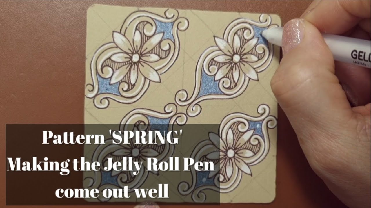 Renaissance tile /Making the Jelly Roll Pen come out well - YouTube