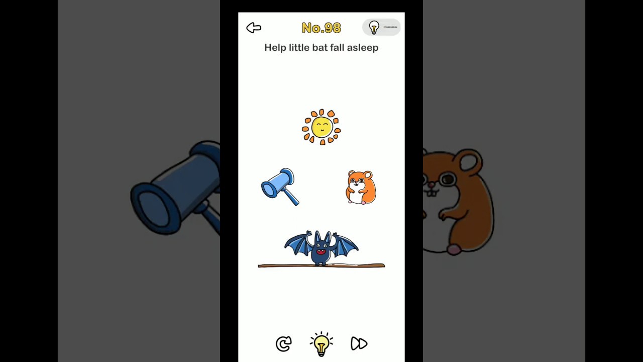 BRAIN OUT Level 98 [HELP THE BAT FALL ASLEEP] WALKTHROUGH - YouTube