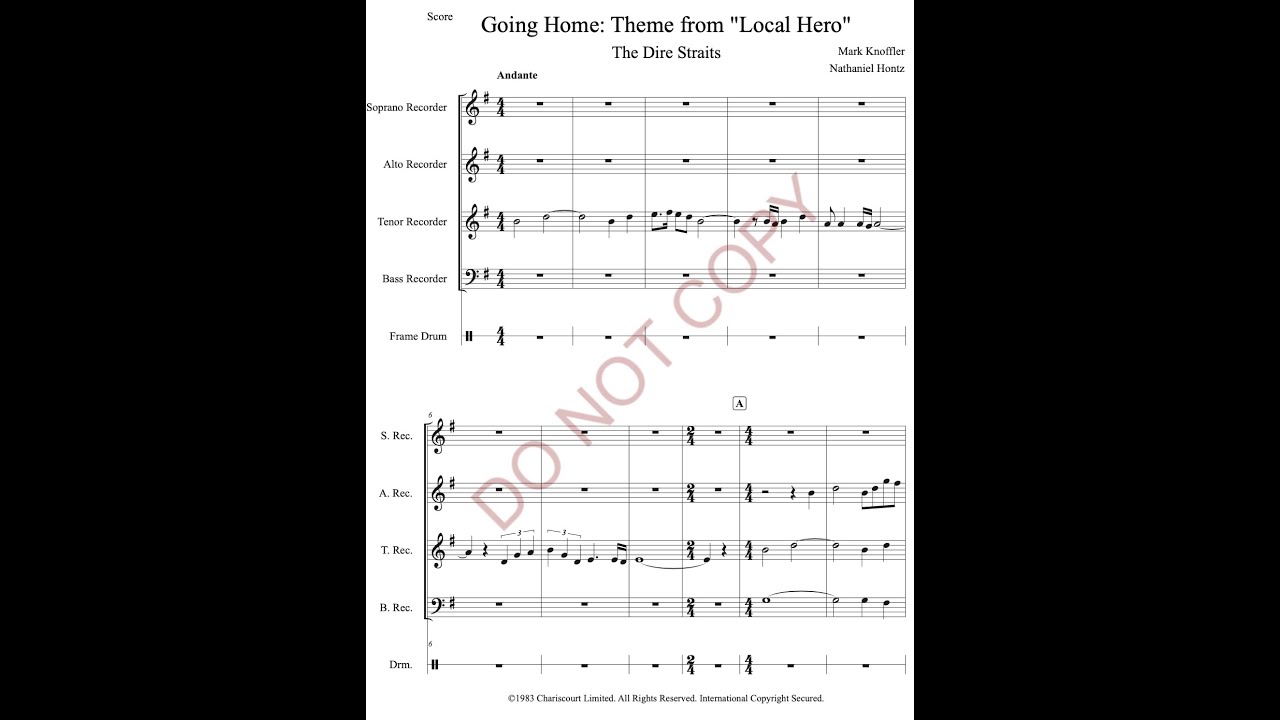 Going Home (from "Local Hero") for Recorder Choir - YouTube