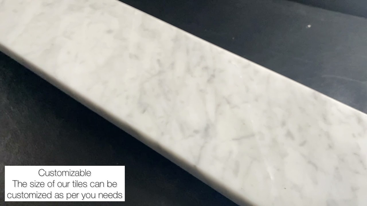 Tenedos Carrara Marble Threshold Marble Saddle - Polished - YouTube