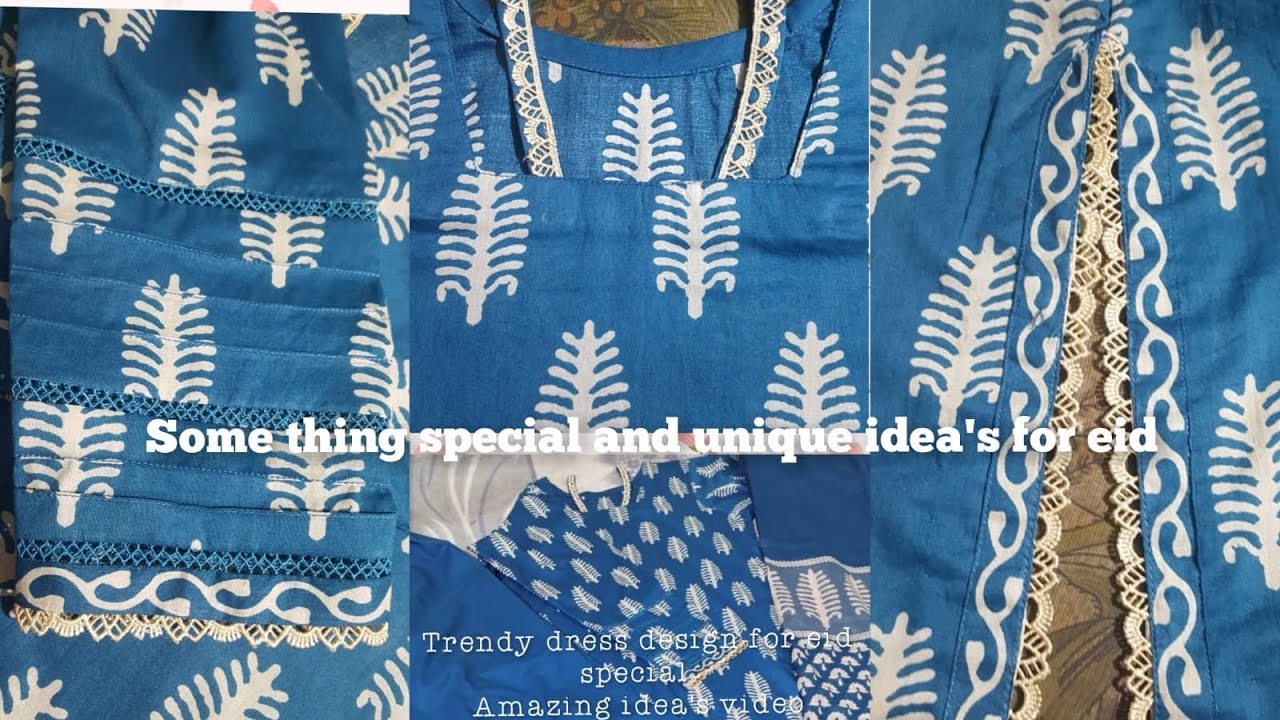 how to design eid outfit # neck+slides and sleeves design details ...