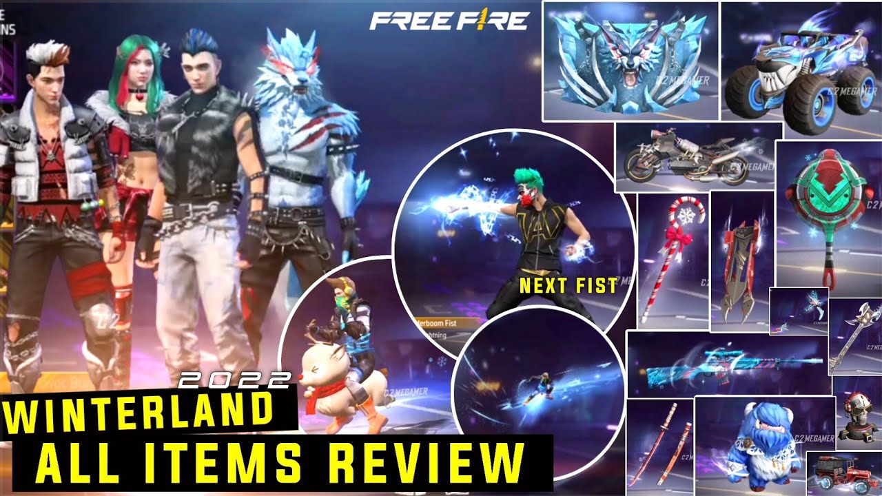 FREE 👊FIST SKIN FF | NEW LOOK CHANGER EMOTE FF | WINTERLAND EVENT ALL ...