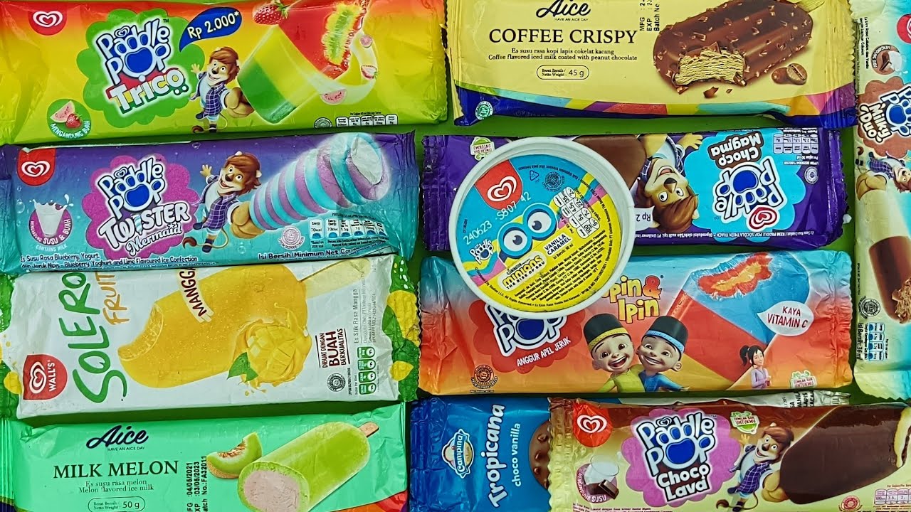 ES KRIM PADDLE POP MAINAN, ES KRIM MINIONS, ES KRIM MILK MELON, ES KRIM ...
