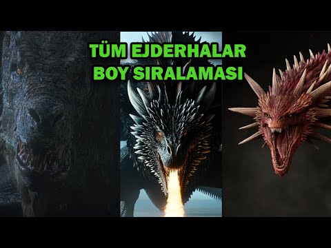 HOUSE OF THE DRAGON 2. SEZON TÜM EJDERHALAR BOY SIRALAMASI