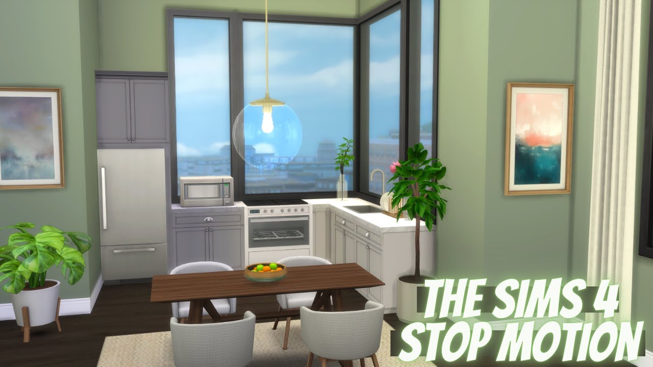 The Sims 4 Stop Motion Speed Build💚(Cc link) - YouTube