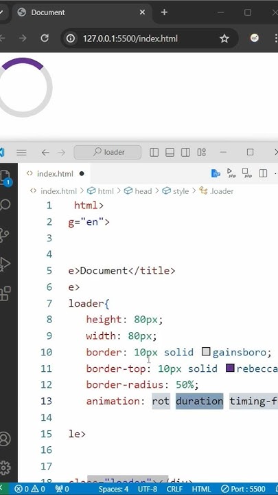 How To Design A Loader In Css Coding Html Css Webdevelopment Youtube