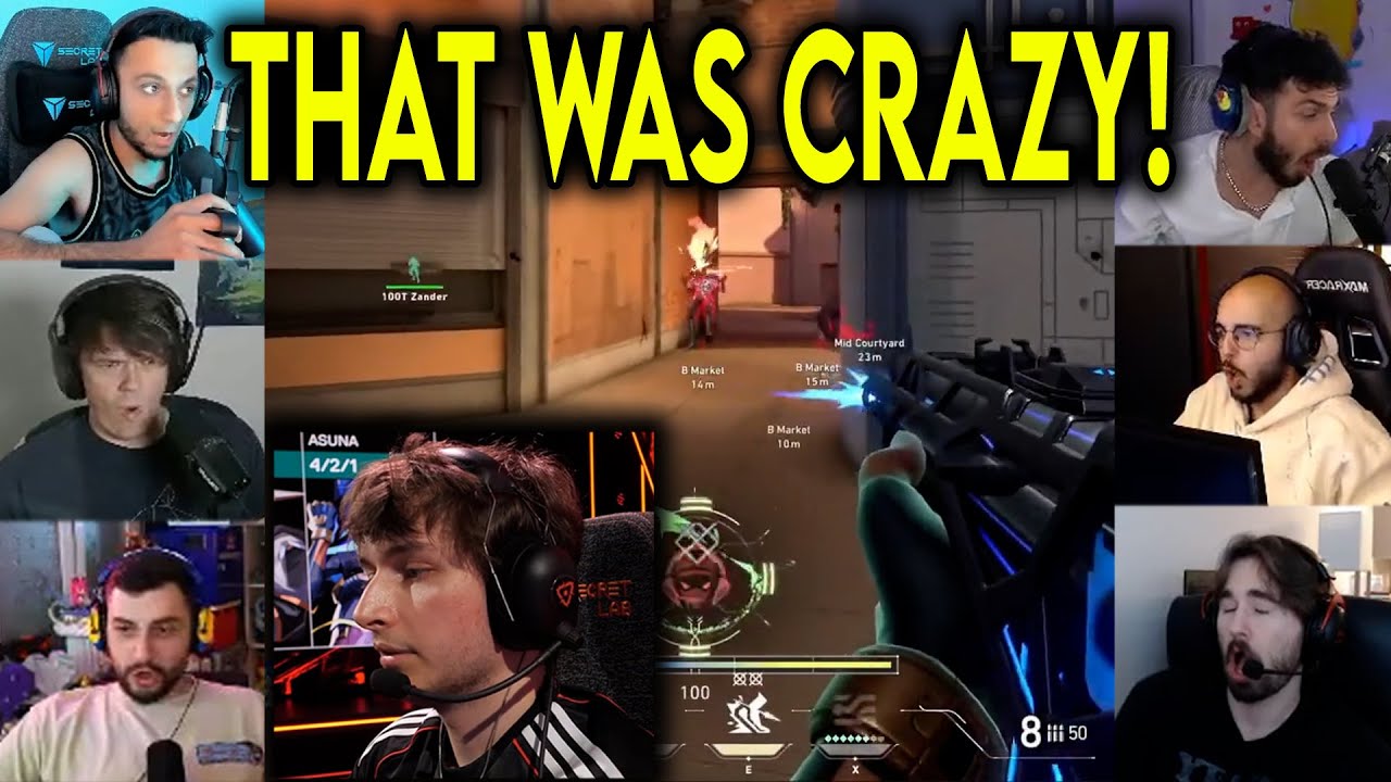 Valorant Streamers Reacts To 100T Asuna Insane 4k Against Leviatan In ...