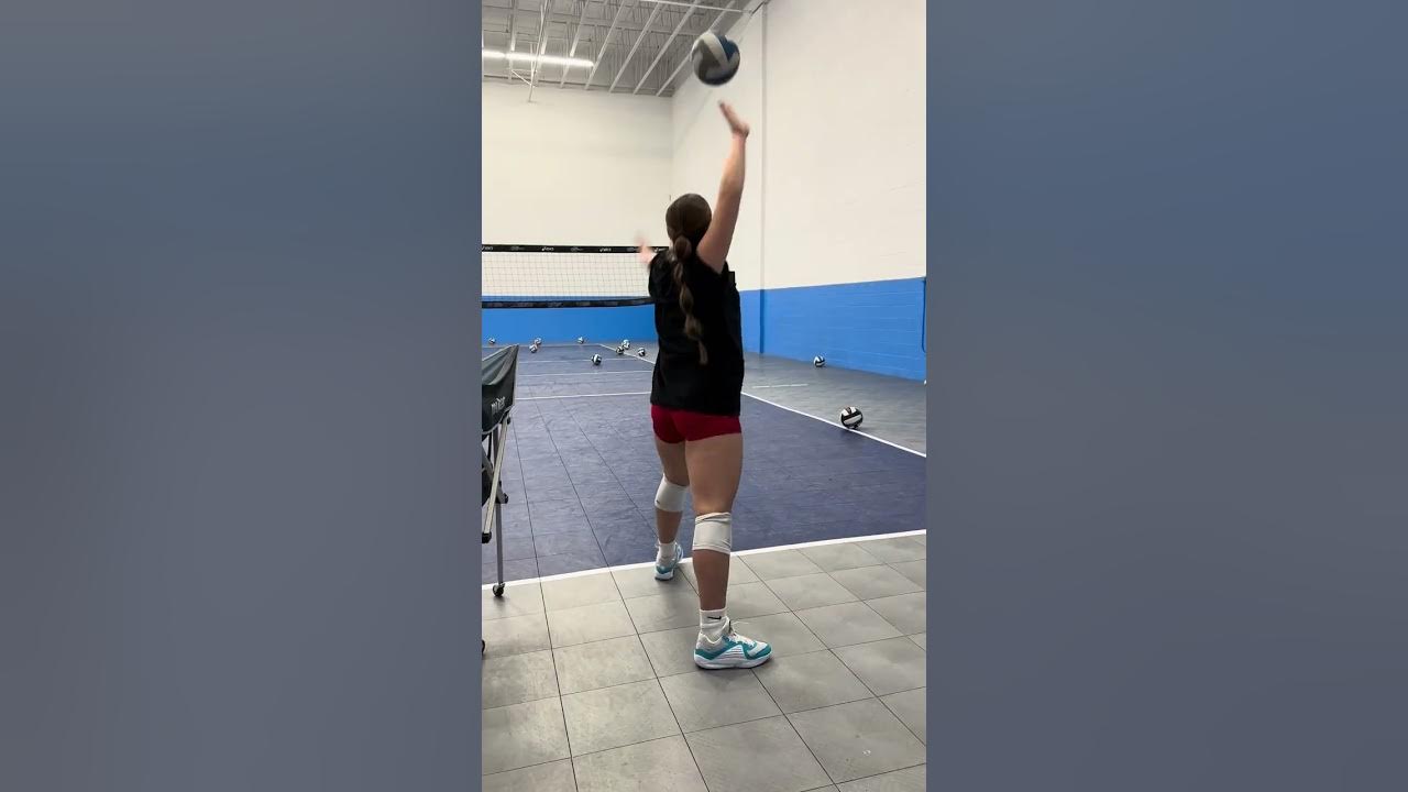 Private Volleyball Training With Coach April - Addi Working On Her Jump Float Serve Technique ...