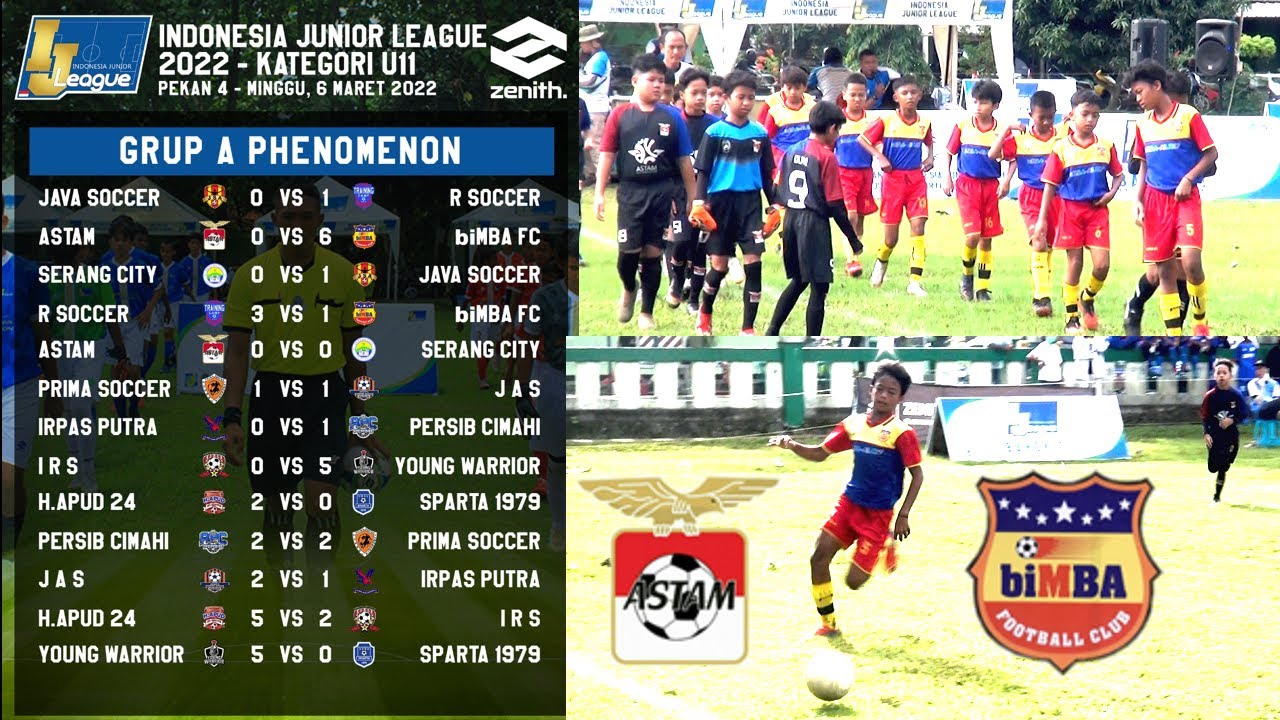 INDONESIA JUNIOR LEAGE 2022, ASTAM VS biMBA FC - YouTube