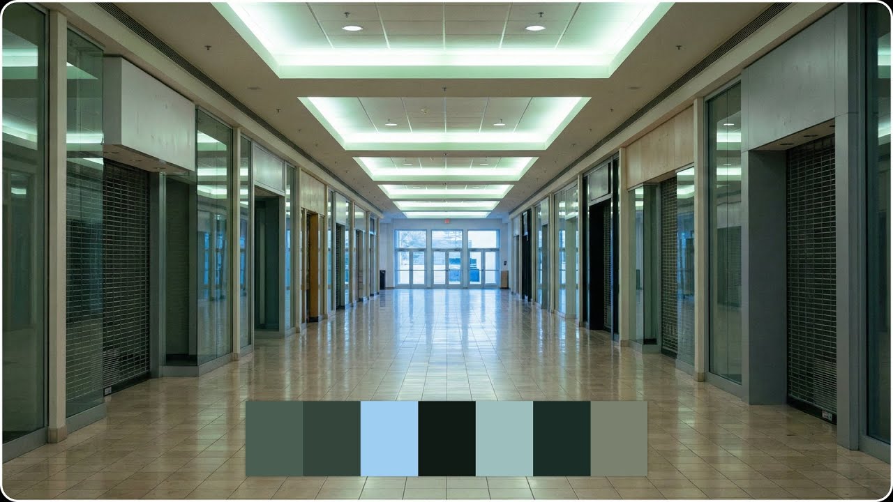 Closed Mall Hallway Before Opening — Cinematic Color Palette | Color ...