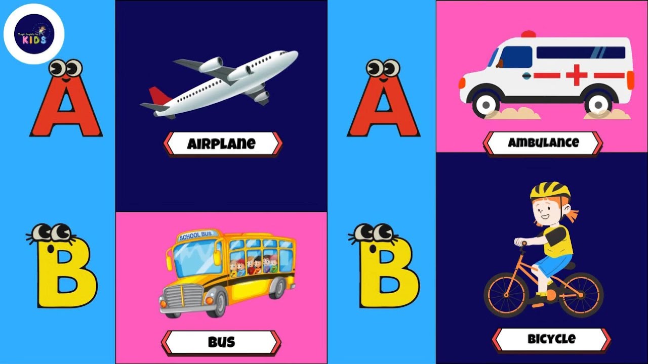 60+ ABC Vehicles Song🚗 ️ | Fun Transportation Alphabet for Kids - YouTube