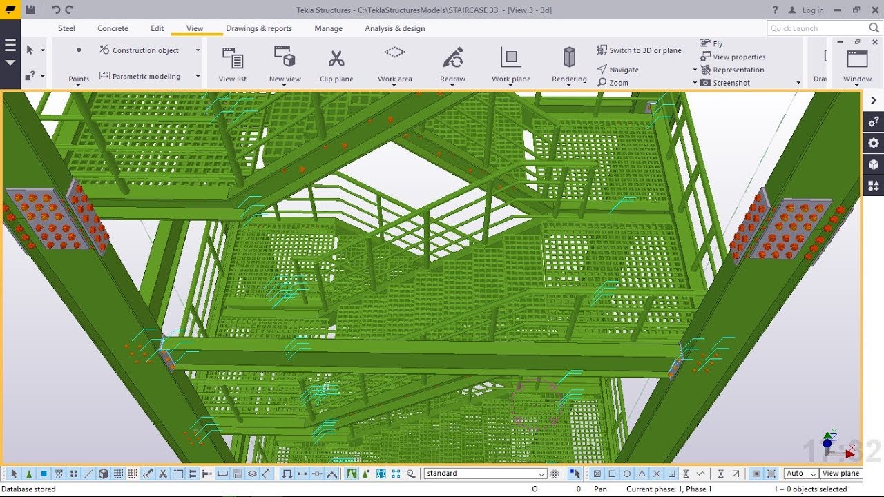 How to Create Staircase Tower Manually part 2 | Tekla Structures - YouTube