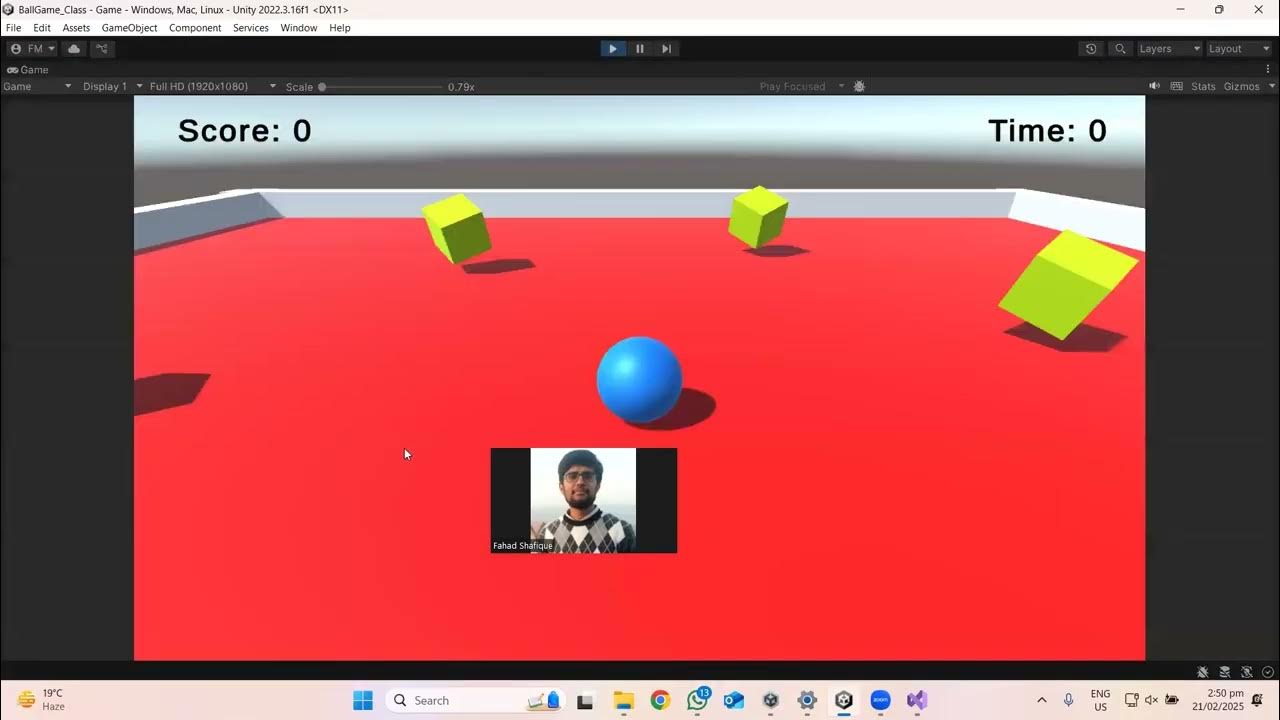 Tutorial Class 4 -Ball Game - Part 3- Unity Course for Beginners-Urdu (Live Class) - YouTube