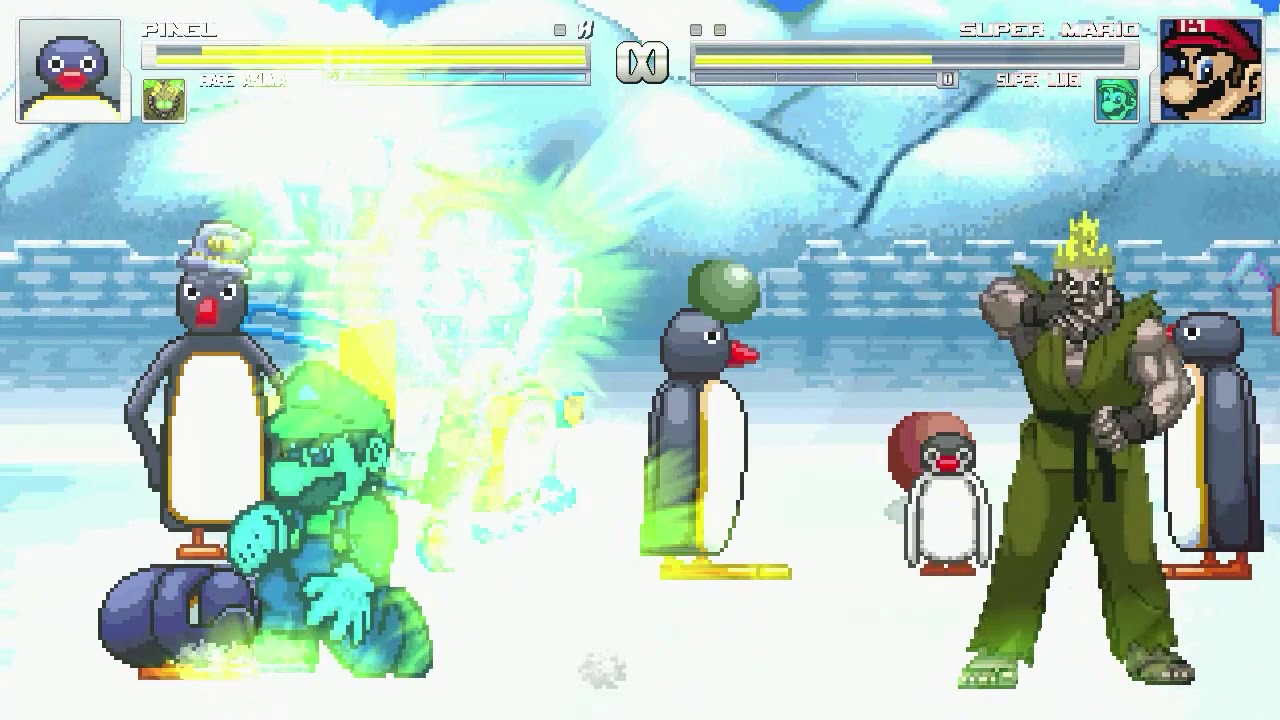 AN Mugen Request #1771: Pingu & Rare Akuma VS Super Mario & Super Luigi ...